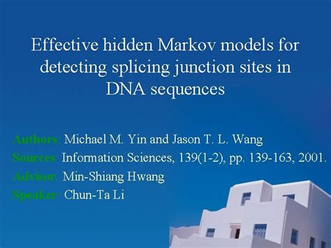 effective hidden markov models for detecting splicing junction