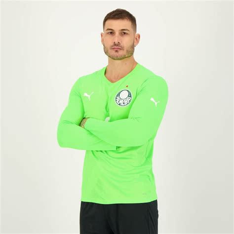 Camisa Puma Palmeiras Goleiro II 2023 Manga Longa 21 Weverton FutFanatics