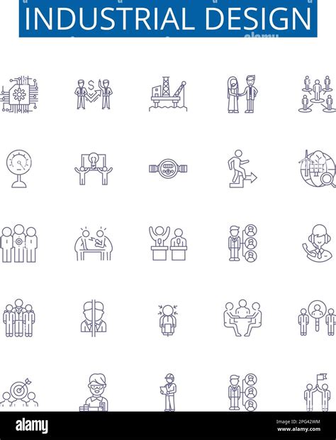 Industrial Design Line Icons Signs Set Design Collection Of Industrial