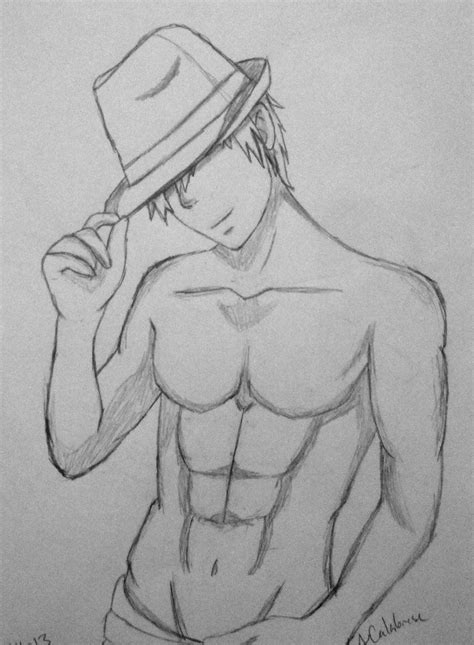 Hey Shirtless Guy By Pikachupanda On Deviantart Guy Drawing Drawings