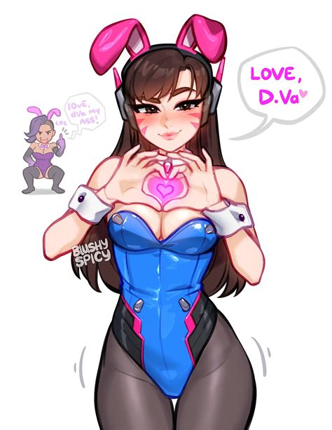 D Va And Sombra Overwatch Drawn By Blushyspicy Danbooru