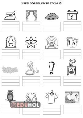 Ü Sesi Görsel Dikte Etkinliği Eduhol Etkinlik İndir Oyun Oyna