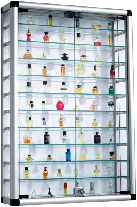 Pureday Vitrine Pour Collection En Aluminium Et Verre Avec Fermeture