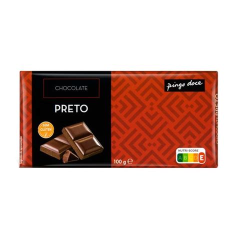 Mercadão Pingo Doce Madeira Tablete de Chocolate Preto Pingo Doce