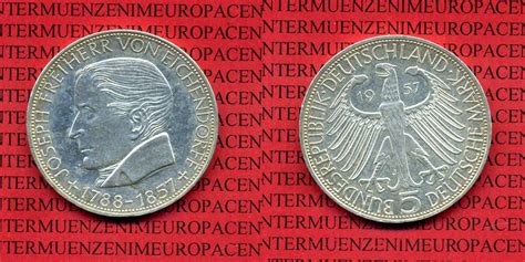 5 DM Gedenkmünze Silber Bundesrepublik Deutschland 5 DM 1957 J