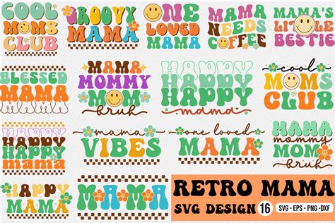 Retro Mama SVG Bundle Graphic By Robi Graphics Creative Fabrica