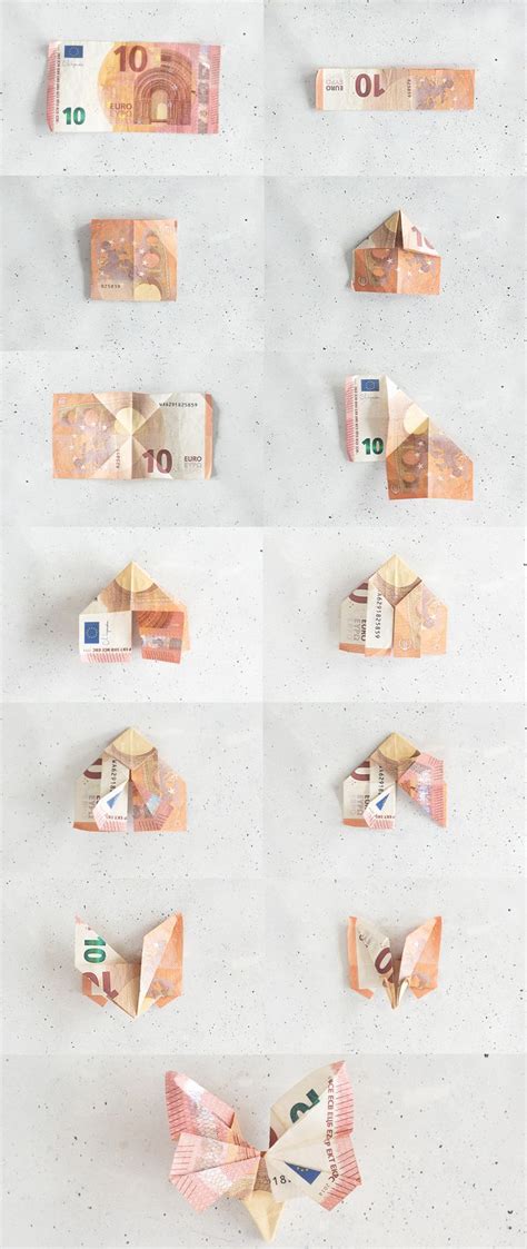 Geld Falten Als Schmetterling 1 Geldschein TRYTRYTRY