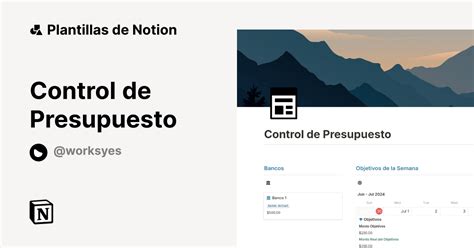 Control De Presupuesto Creada Por Worksy Plantilla De Notion