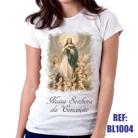 Camiseta Baby Look Nossa Senhora da Conceição Religiosa Elo7