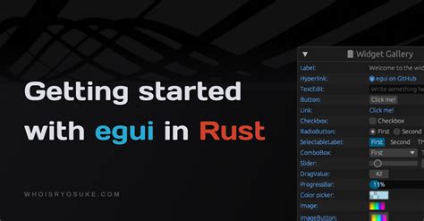 Getting Started With Egui In Rust