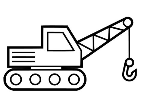 Coloriage Grue de Chantier télécharger et imprimer gratuit sur