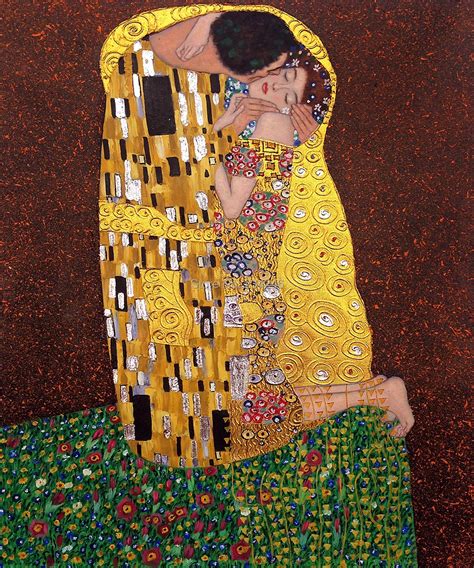 Aliexpress Buy The Kiss By Gustav Klimt Abstract Oil Painting On