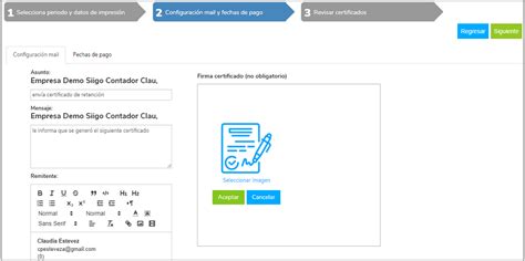 Certificado de retención en la fuente Portal de Clientes Siigo