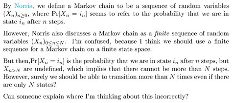 discrete time finite markov chain after n steps r learnmath