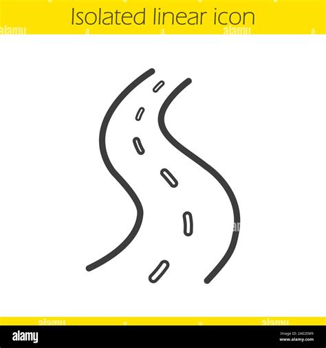Icono lineal en carretera Ilustración de línea delgada Autopista