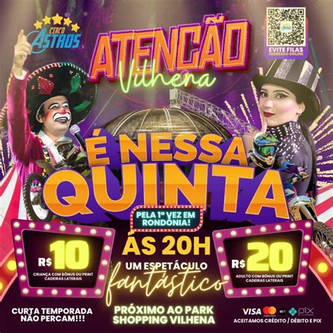 Circo Astros estreia nesta quinta feira 8 em Vilhena VILHENA NOTÍCIAS