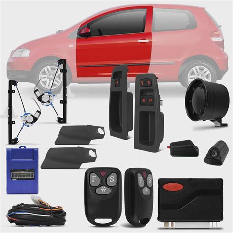 Kit Vidro Elétrico Fox 2006 2007 2008 2009 2P Sensorizado Moldura