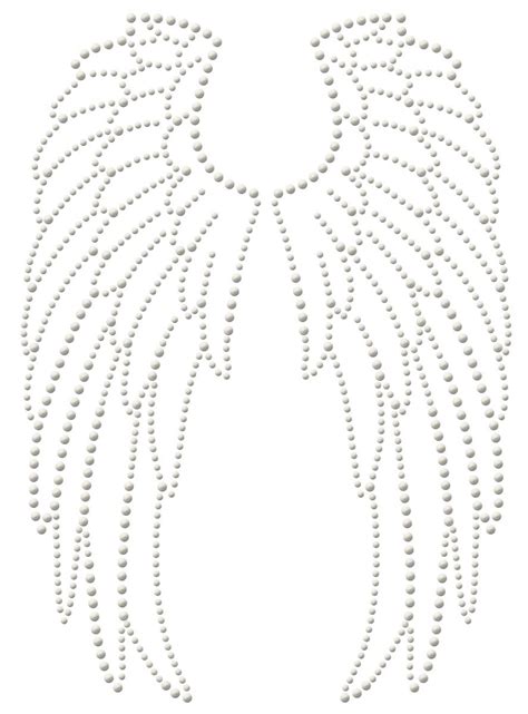 Transfert Thermocollant Clou Et Strass Aile D Ange 18X26Cm In 2023