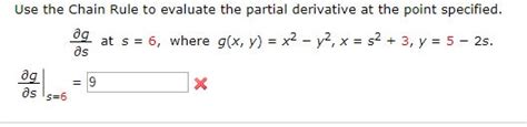 solved use the chain rule to evaluate the partial derivative