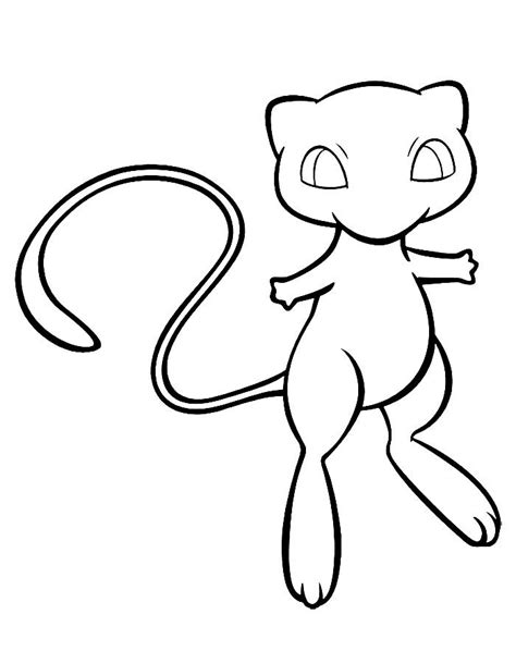 Mew Coloring Pages Free Printable PDF