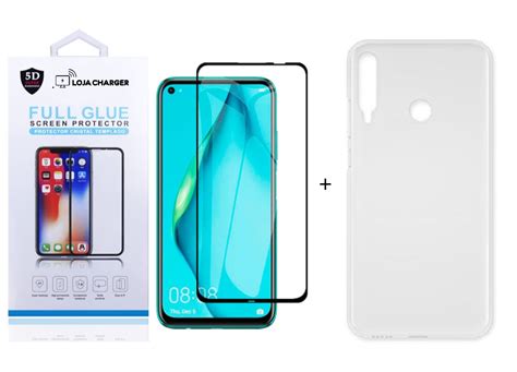 Kit LOJACHARGER Película de Vidro 5D Full Cover Capa SlimShield para
