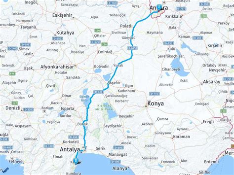 Ankara Kemer Aras Mesafe Ankara Kemer Yol Haritas Ankara Kemer Ka