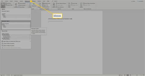 Create Table Of Contents In Word Cabinets Matttroy