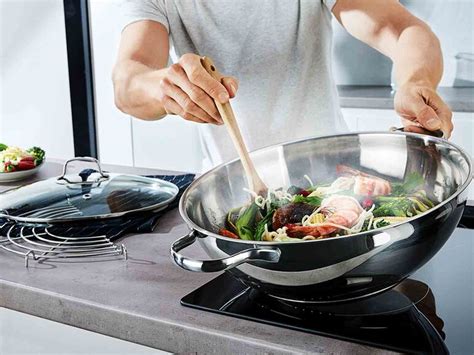 Olla Wok De Acero Inoxidable 32 Cm Lidl