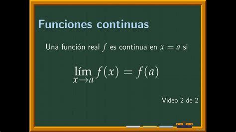 Funciones Continuas Youtube