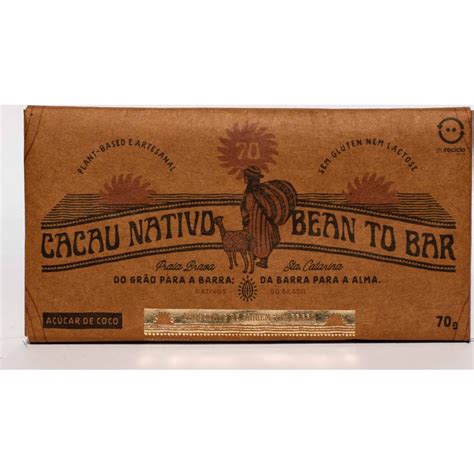 Chocolate Vegano 70 Açúcar de Côco Cacau Nativo Atlantikos