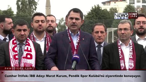Canlı Cumhur İttifakı İBB Adayı Murat Kurum Pendik Spor Kulübünü