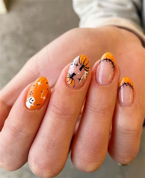 30 Spooky Halloween Nail Ideas Pumpkin Ghost French Tips I Take