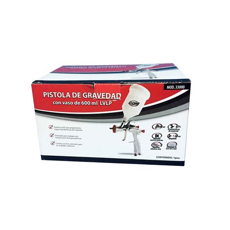 Pistola Pintar Gravedad Goni Vaso Plastico 600 Ml Alta Transferencia
