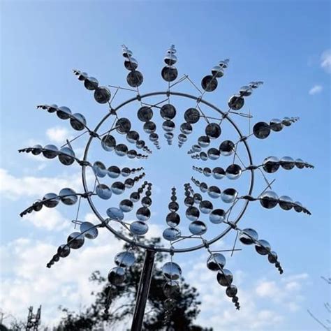 YasJess Einzigartige und magische Metall Windmühle 3D windbetriebene