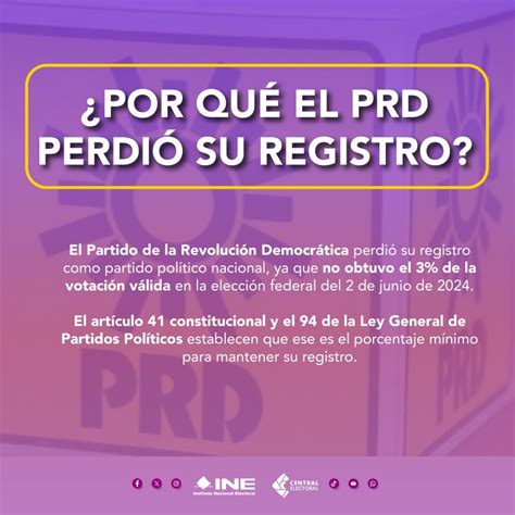 El PRD perdió su registro nacional al no obtener el 3 de votación