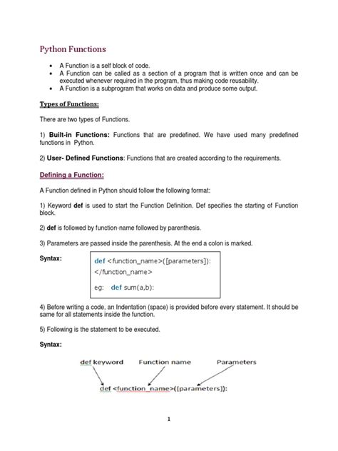 python functions pdf parameter computer programming subroutine