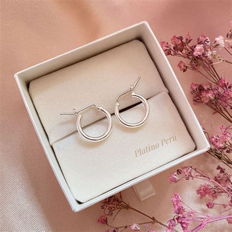 Aretes de Plata Dunia Mini Platino Perú Joyería