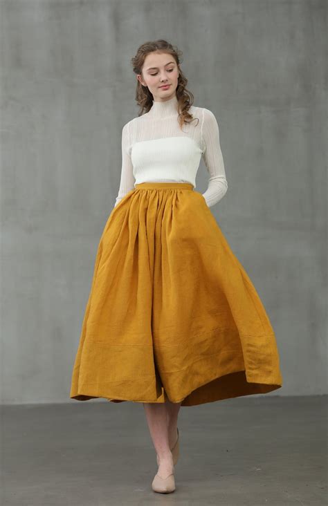 Arriba 40 Imagen Mustard Midi Skirt Outfit Abzlocal Mx