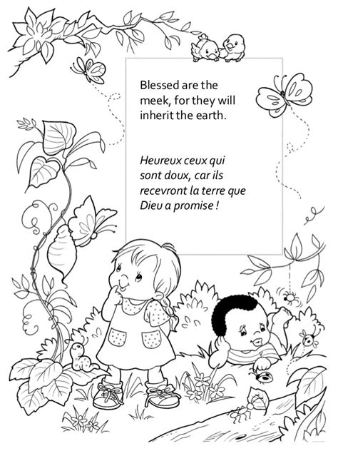 5th Beatitude Page Coloring Pages