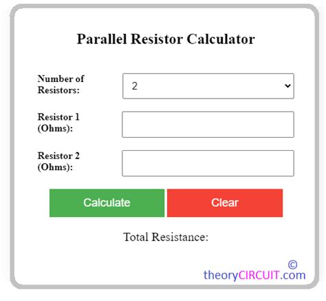 Parallel Resistor Calculator