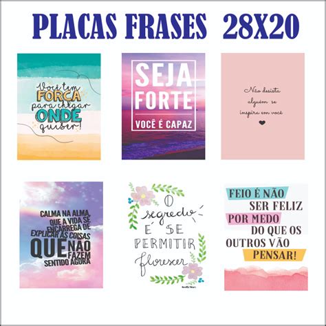 Placas Decorativas Frases Motivacionais X Cm Shopee Brasil