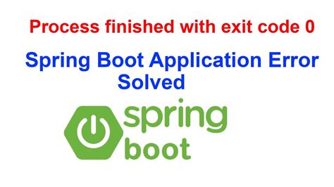 Process Finished With Exit Code 0 Spring Boot Application Youtube