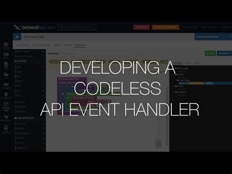 Developing A Codeless API Event Handler YouTube
