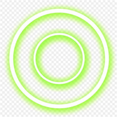 Doble Círculo Brillante PNG dibujos Verde Circulo Neón PNG y PSD