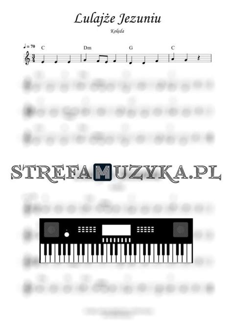 Lulajże Jezuniu Nuty na Keyboard Kolędy StrefaMuzyka pl
