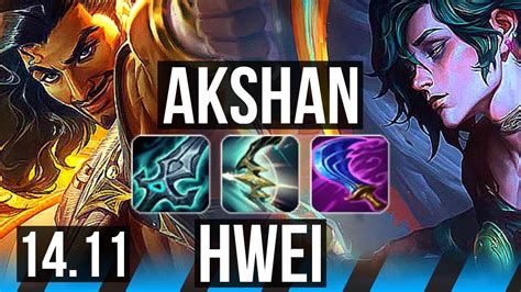 AKSHAN Vs HWEI MID 14 2 14 Legendary 600 Games Rank 11 Akshan