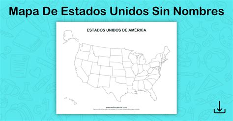 Mapa De Estados Unidos Sin Nombres EduMaterial