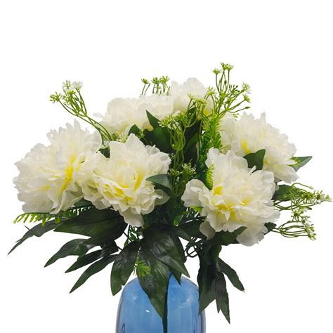 7x KWIATY BUKIET SZTUCZNYCH KWIATÓW OZDOBNYCH 45CM 13433200348