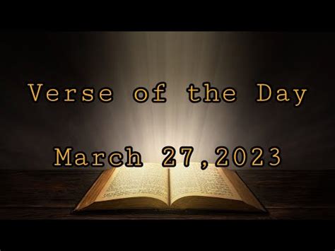 Verse Of The Day March Youtube