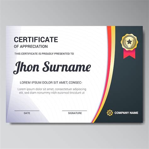 Diseño de plantilla de certificado Vector Gratis
